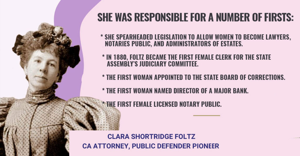 Women in the Law Series: Clara Shortridge Foltz and U.C. Hastings Law ...